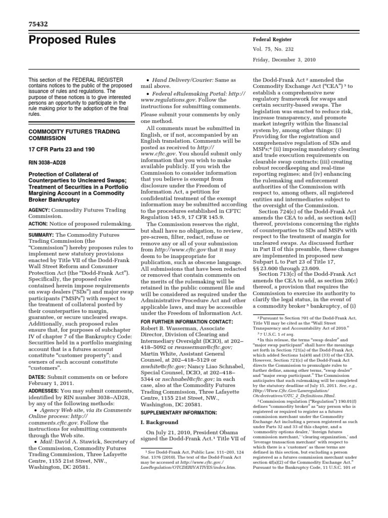 Proposed Rules: WWW - Regulations.gov. Follow The | PDF | Dodd–Frank Wall Street Reform And ...