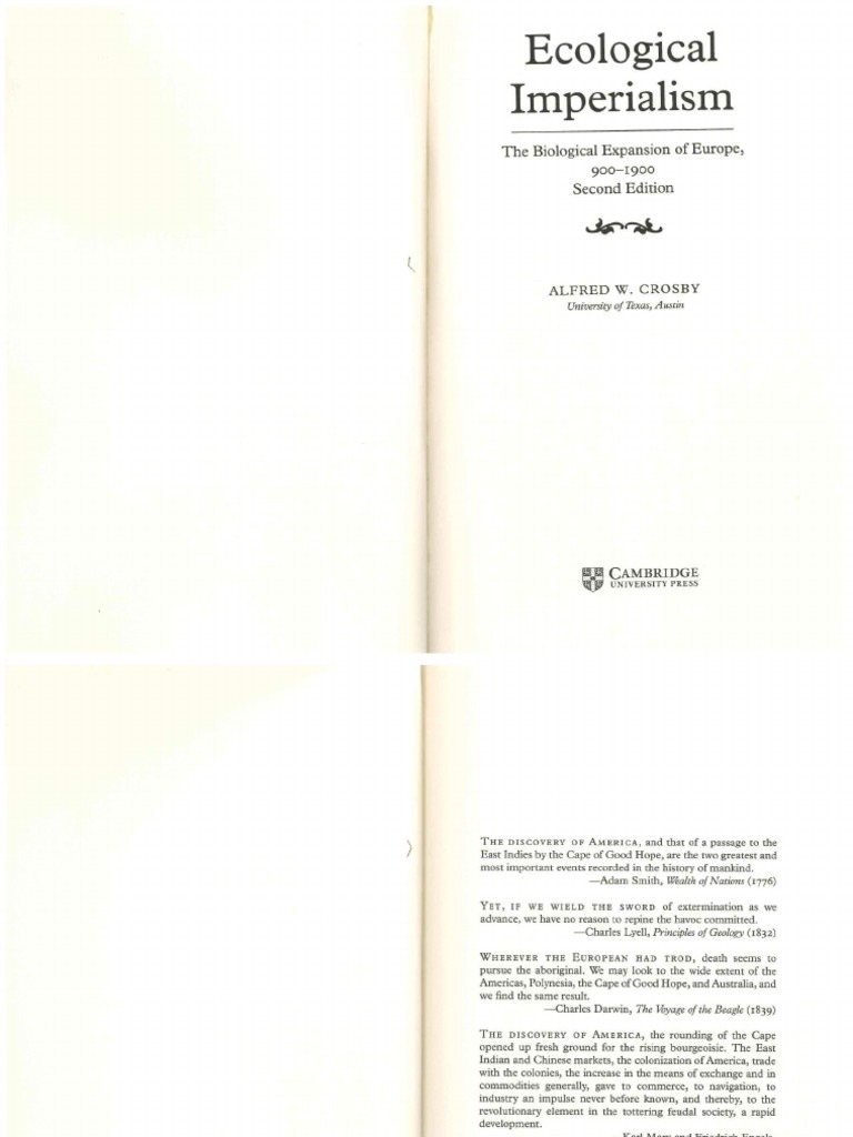 Crosby, Ecological Imperialism | PDF