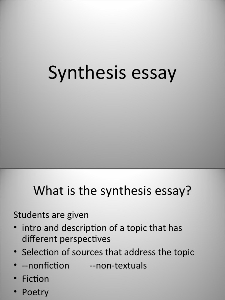 Synthesis Powerpoint | PDF | Essays | Cognition