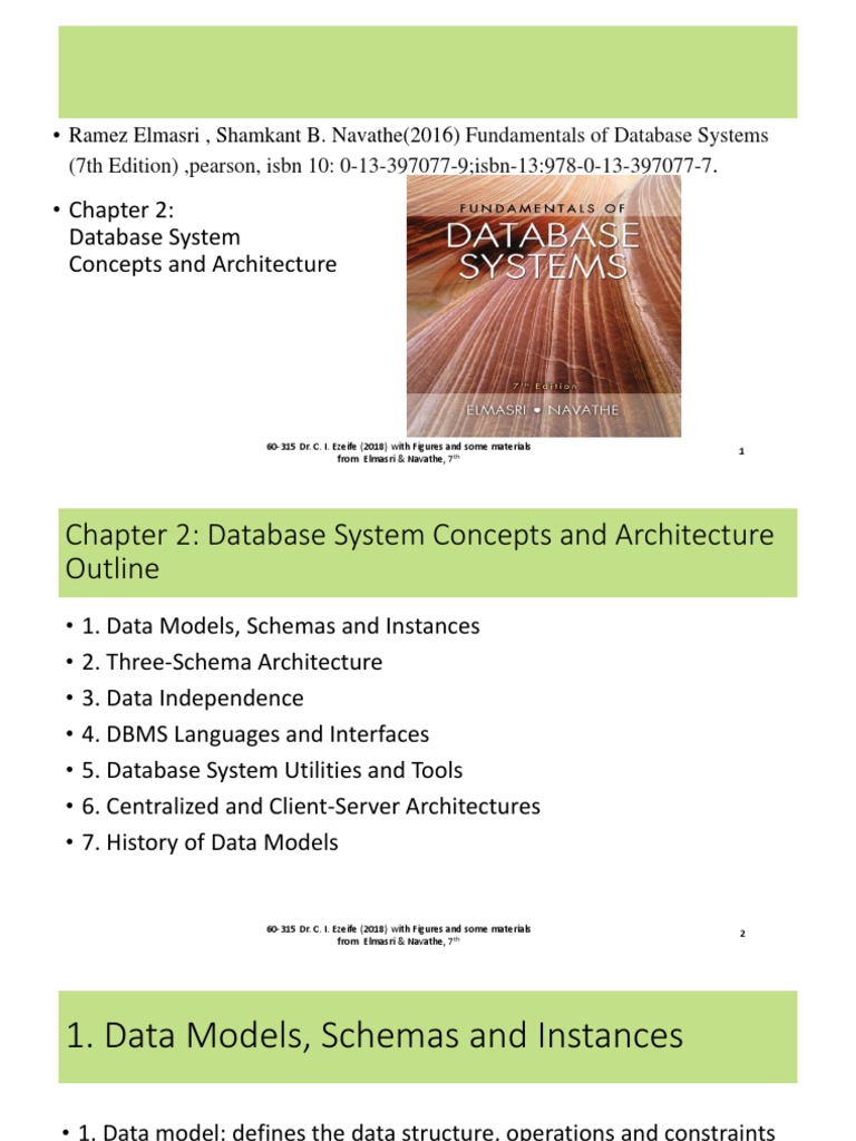 B.week2 (3 Schema Architecture) | PDF | Data Model | Databases