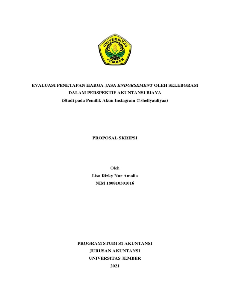 Proposal Skripsi | PDF