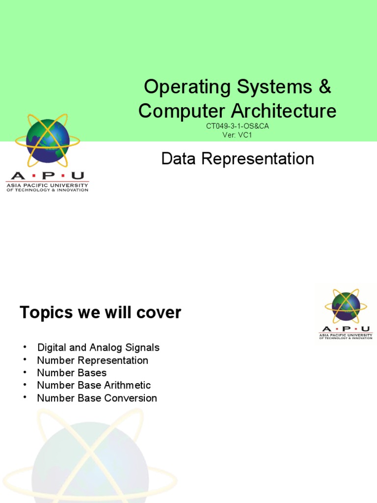 Operating Systems & Computer Architecture: Data Representation | PDF ...