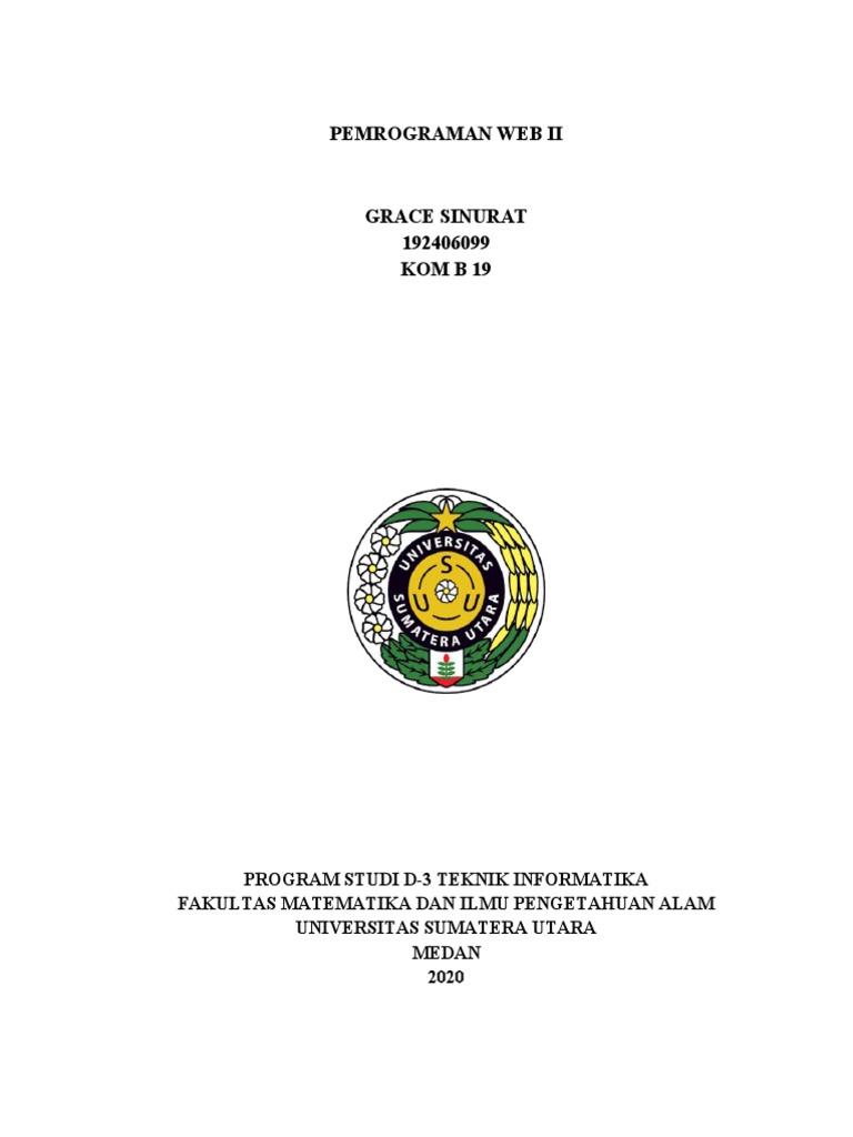 GRACE SINURAT - Modul Pemrograman Web II | PDF | Komputer | Teknologi ...