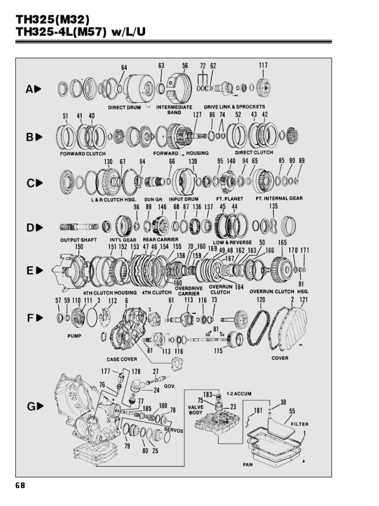 TH325 (M32) TH325-4L (M57) w/L/U | PDF | Clutch | Gear