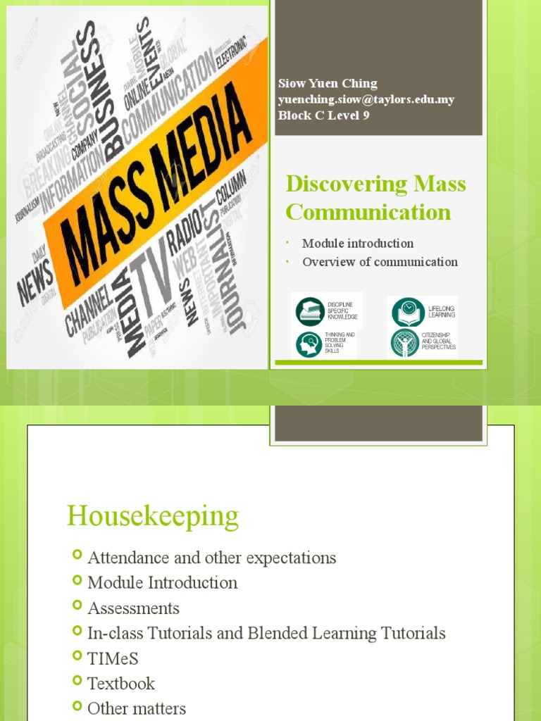 Week 1 - Module Introduction Overview of Communication | PDF