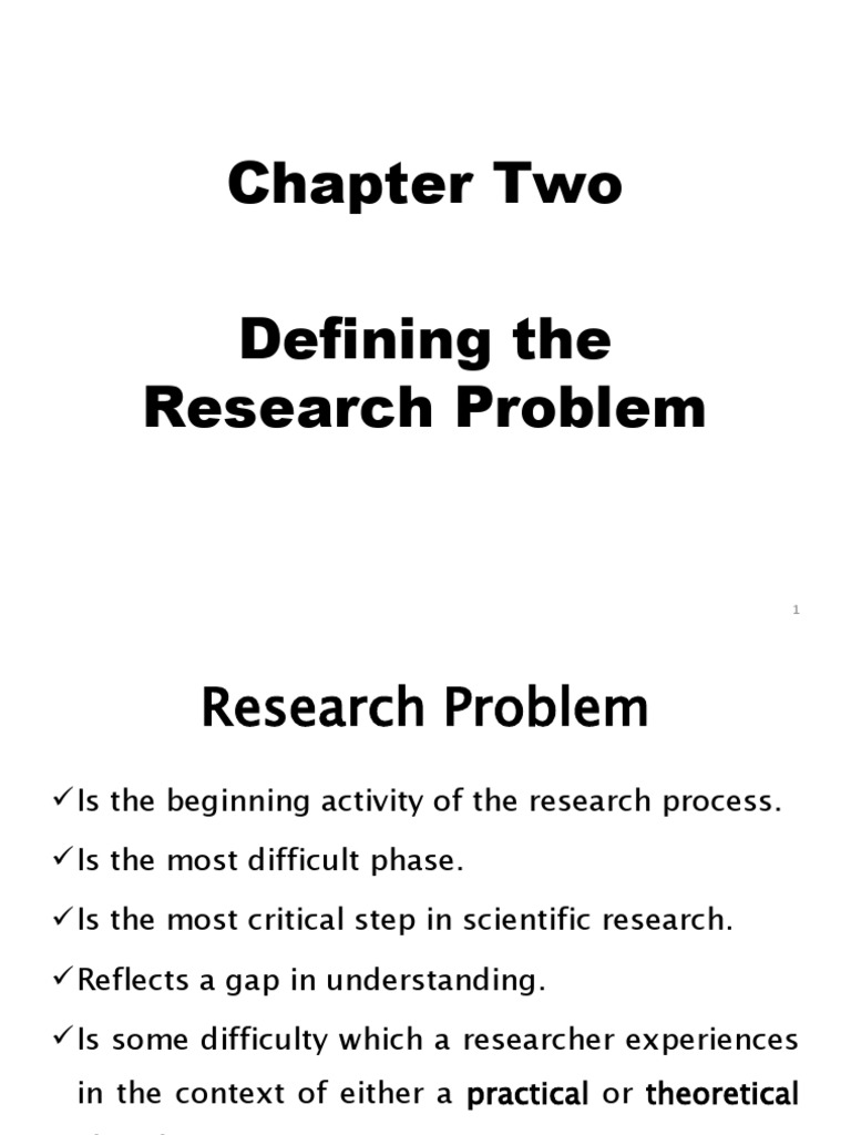 Chapter Two Defining The Research Problem | PDF | Hypothesis ...