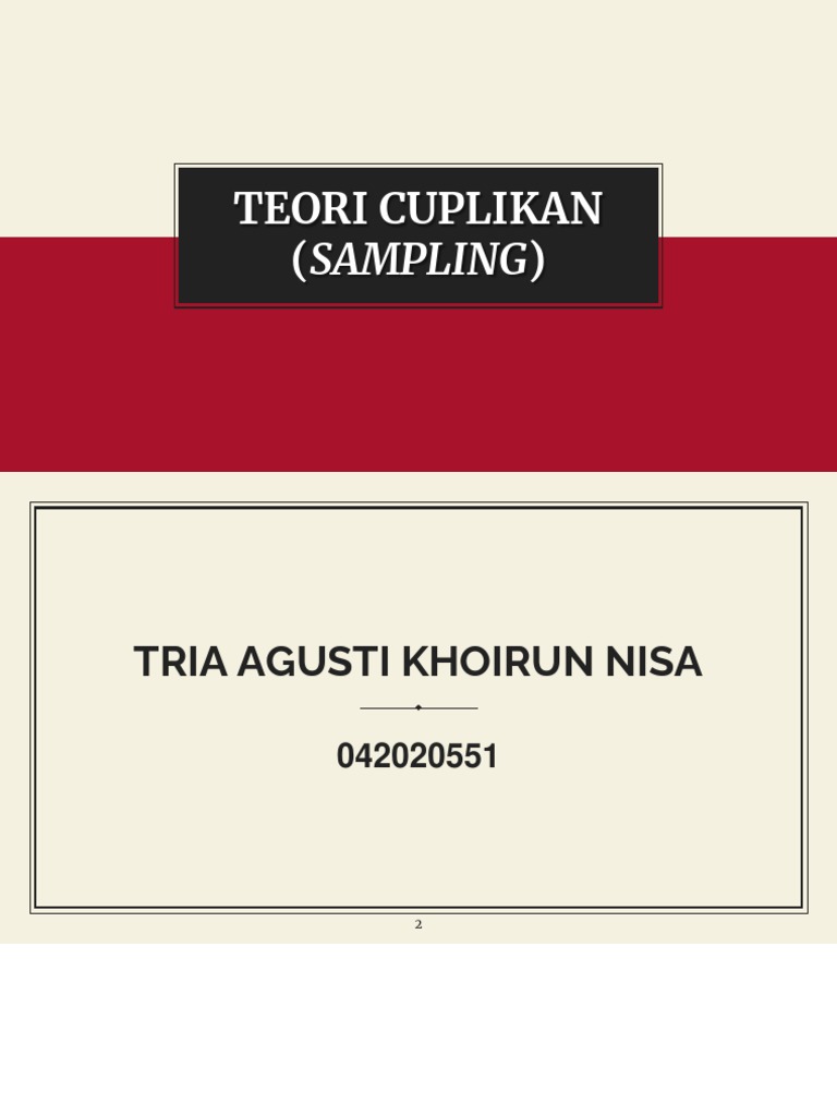 Teori Cuplikan (Sampling) | PDF