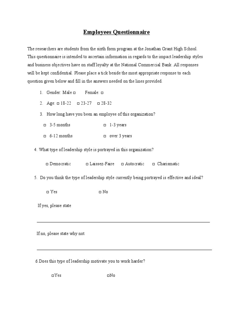 MOB IA Questionnaire | PDF