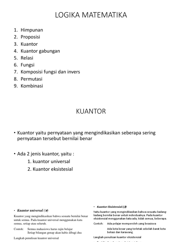 Logmat - Kuantor | PDF