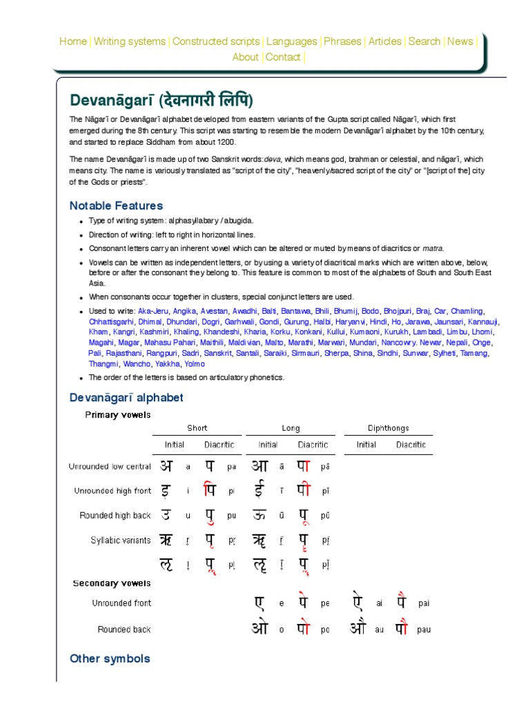 Devanagari Alphabet | PDF | Notation | Indo Aryan Peoples