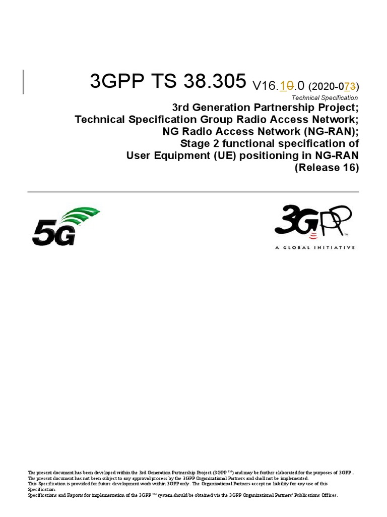 Draft 38305-g10 v2 | PDF | 3 Gpp | Wireless Lan