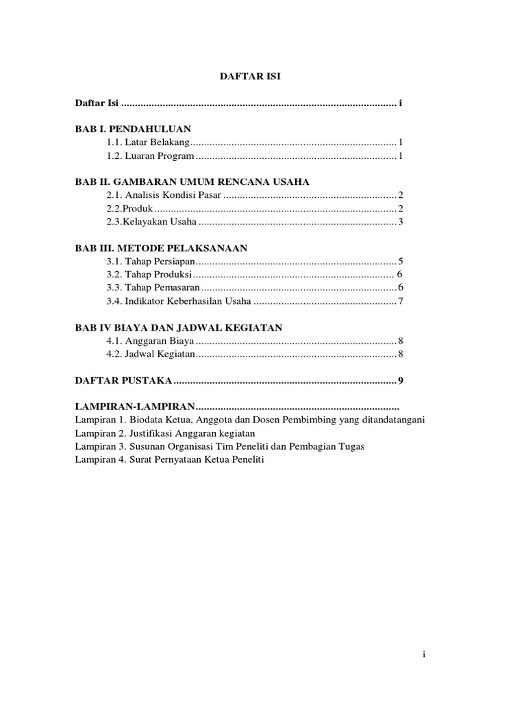 Contoh Proposal PKM-K Oleh Mardudi | PDF