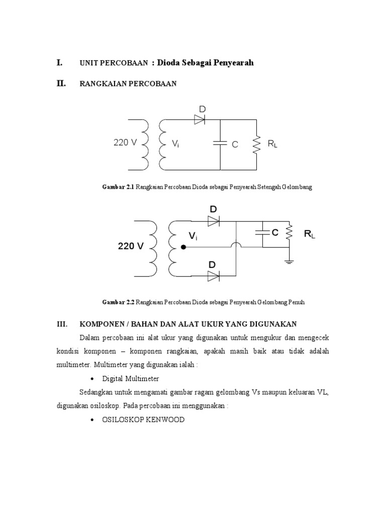 Rangkaian Dioda Penyearah AC-DC | PDF | Komputer