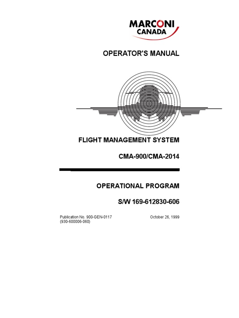 FMS CMA-900 930-600006-060 Operators Manual 606 | PDF | Global ...