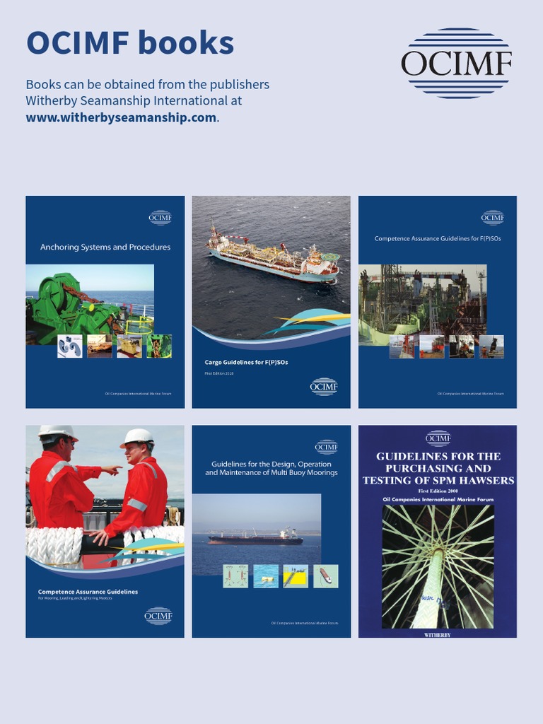 OCIMF Books: Books Can Be Obtained From The Publishers Witherby ...