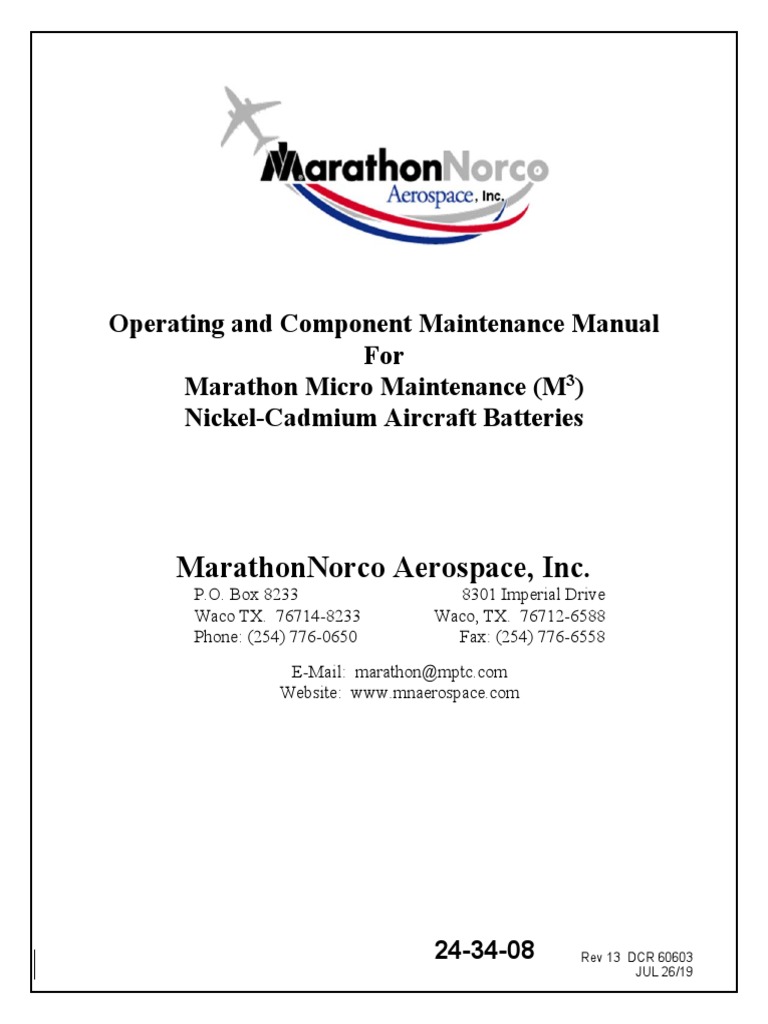 Marathonnorco Aerospace, Inc | PDF | Rechargeable Battery ...