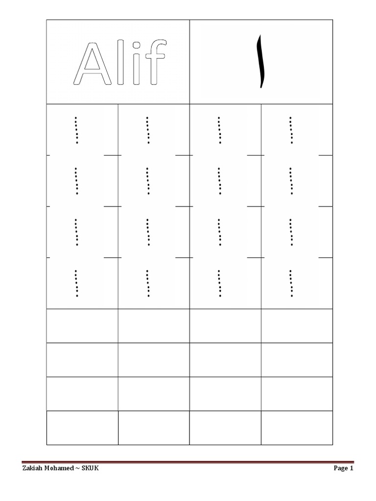 Huruf Alif Hingga Kho | PDF