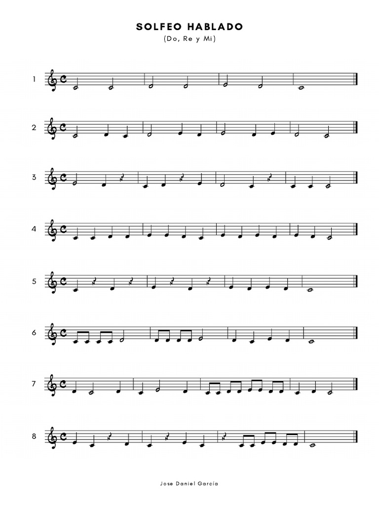 SOLFEO HABLADO (Do, Re y Mi) | PDF