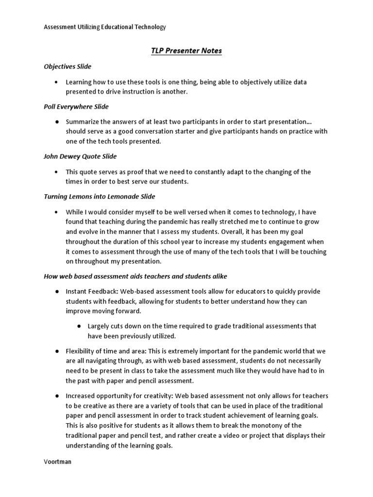 TLP Presenter Notes Updated | PDF | Educational Technology | Cognition