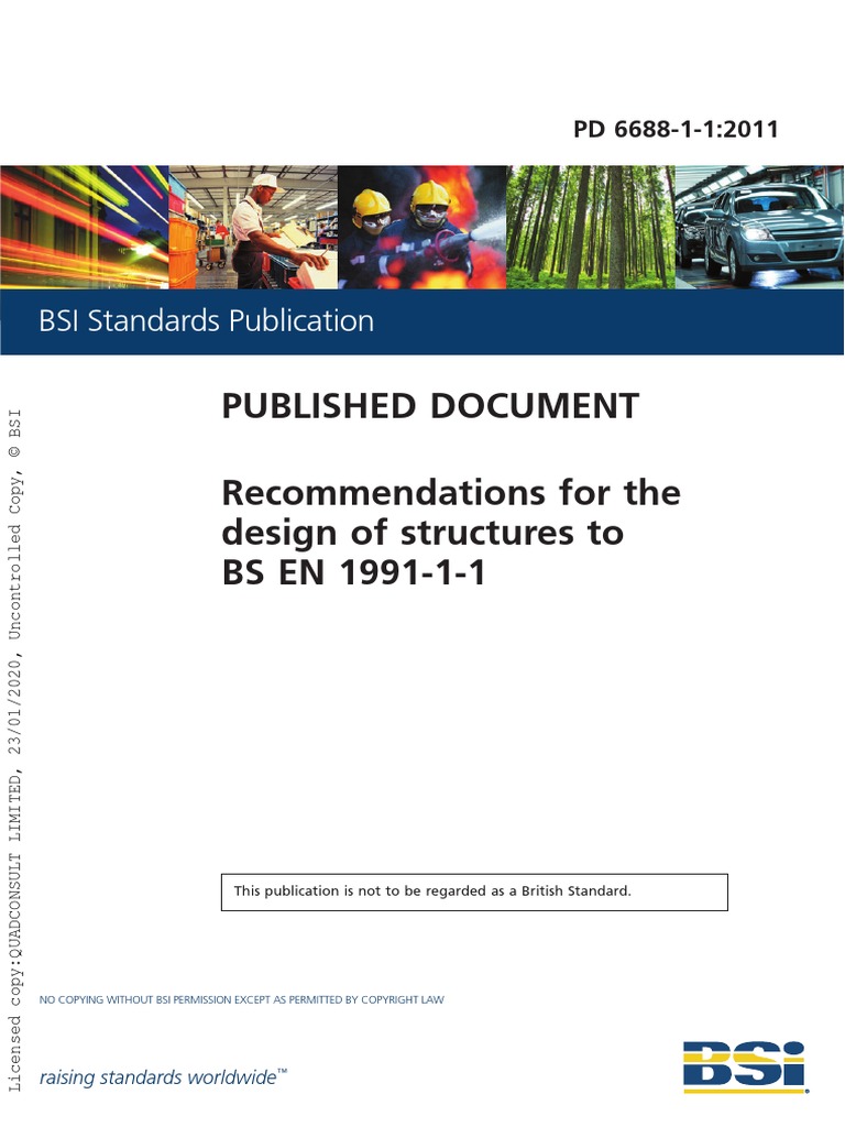 Published Document Recommendations For The Design of Structures To BS ...