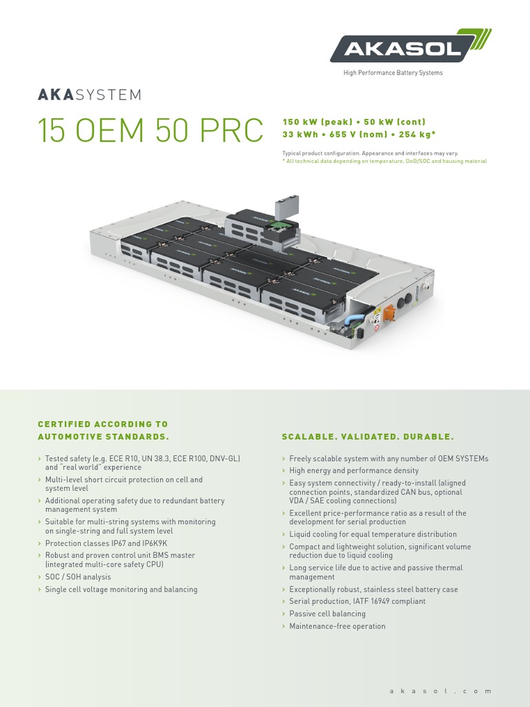 AK - Datenblatt - 15 OEM 50 PRC - 2021 | PDF | Lithium Ion Battery ...
