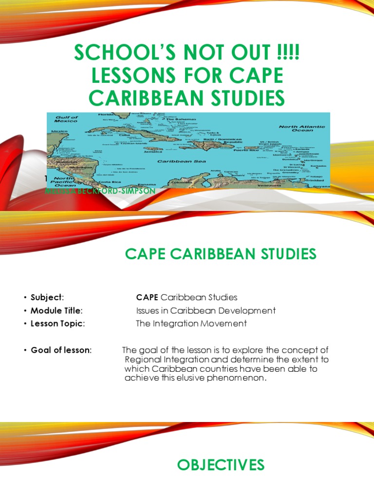 CAPE CARIBBEAN STUDIES Integration | PDF | Caribbean | Science