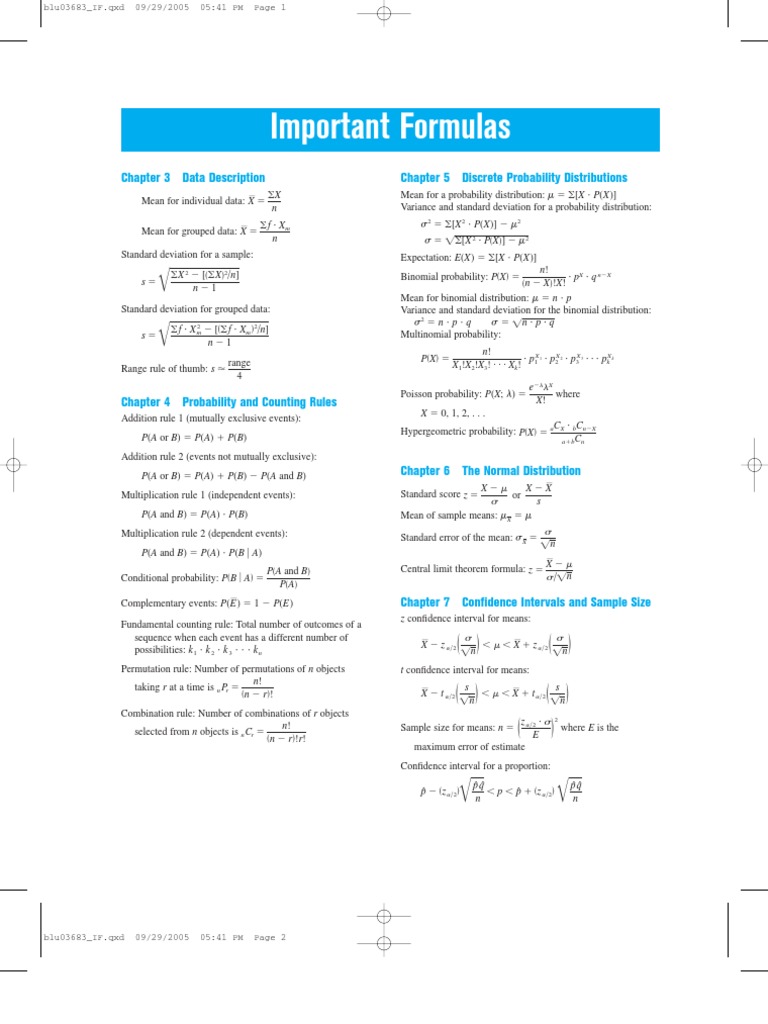 Formulas, Figures and Tables | PDF | Business