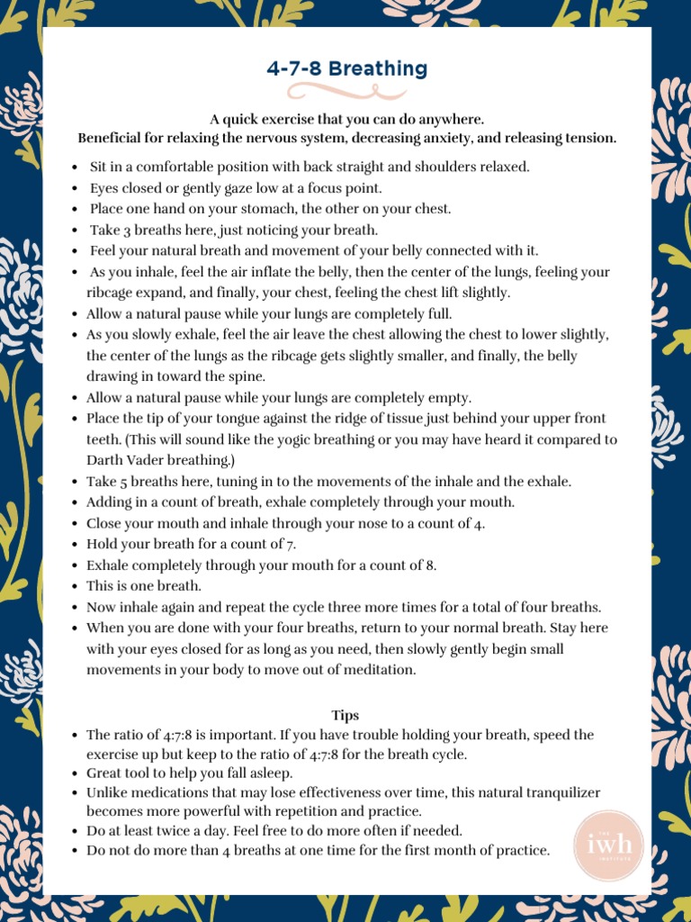4 7 8 Breathing | PDF