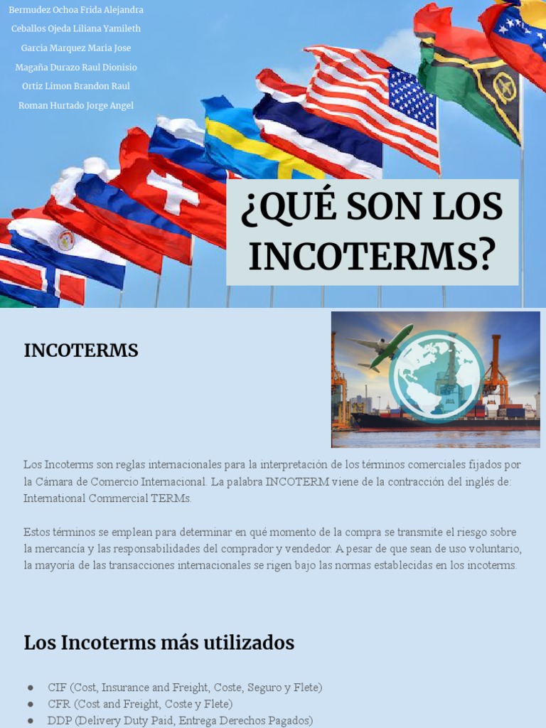 Presentacion INCOTERMS | PDF | Derecho privado | Economias