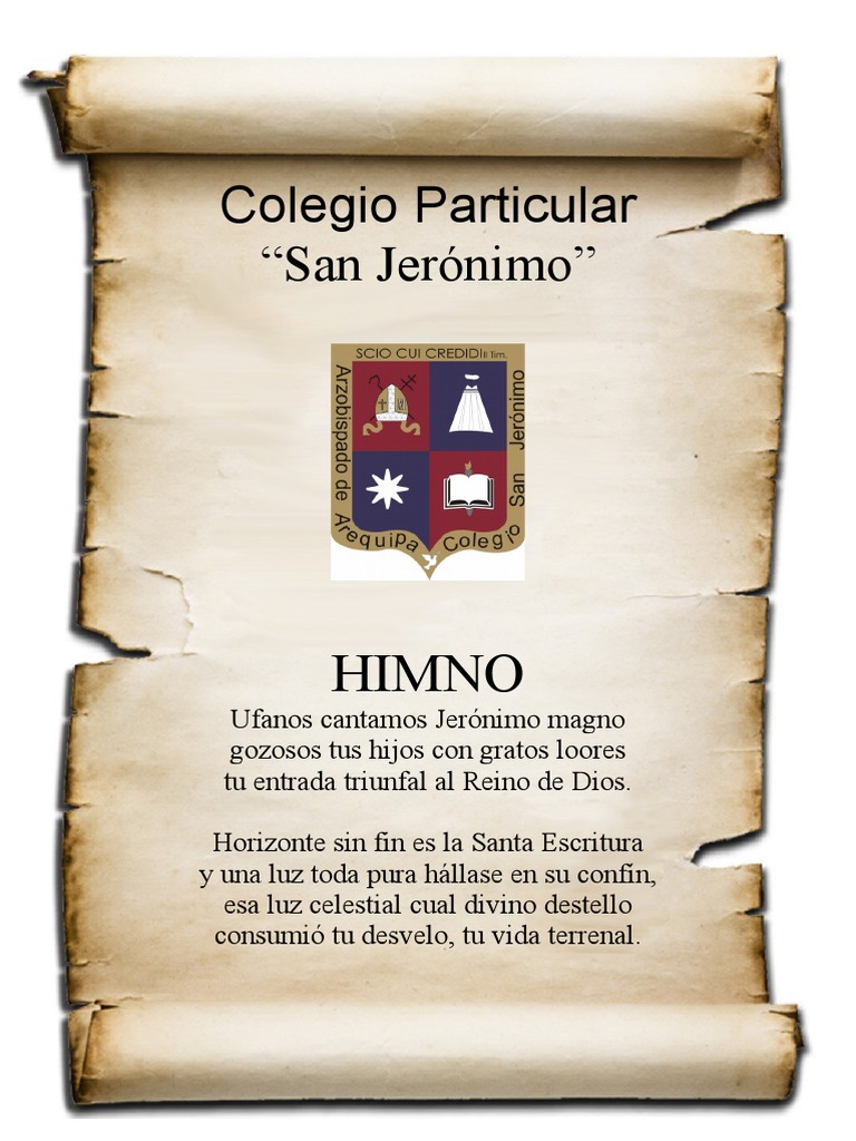 Himno del Colegio San Jerónimo | PDF | Religión y espiritualidad