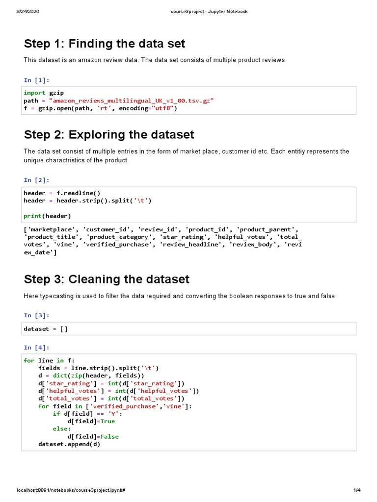 Step 1: Finding The Data Set: "Amazon - Reviews - Multilingual - UK - v1 - 00.tsv - GZ" 'RT ...