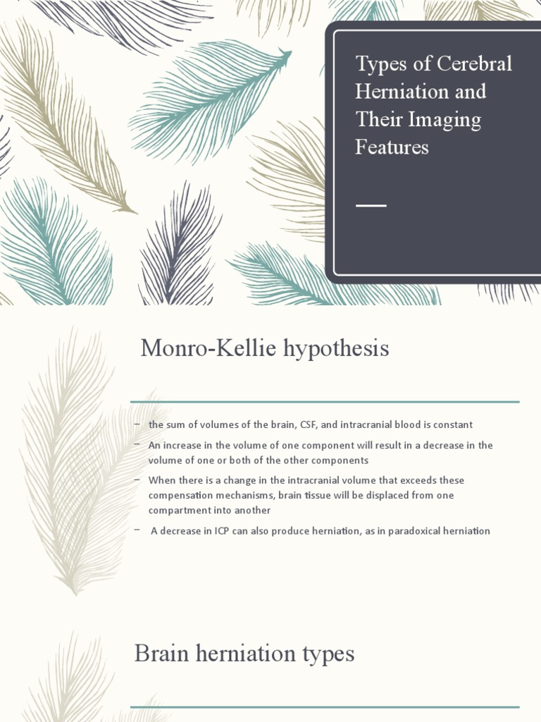 Types of Cerebral Herniation and Their Imaging Features | PDF ...