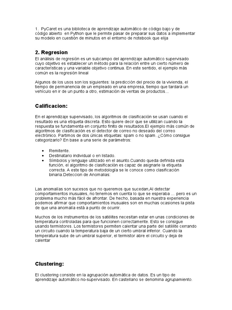 Comandos de Machine Learning | PDF | Aprendizaje automático | Matemáticas Aplicadas