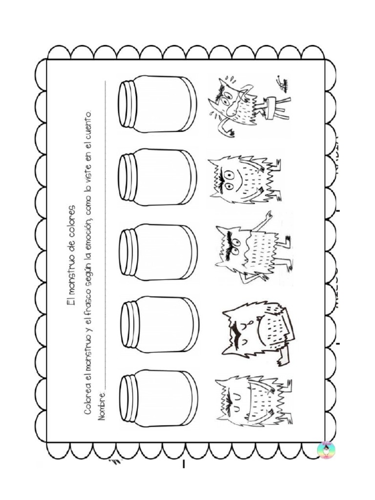 Actividad Monstruo de Colores | PDF
