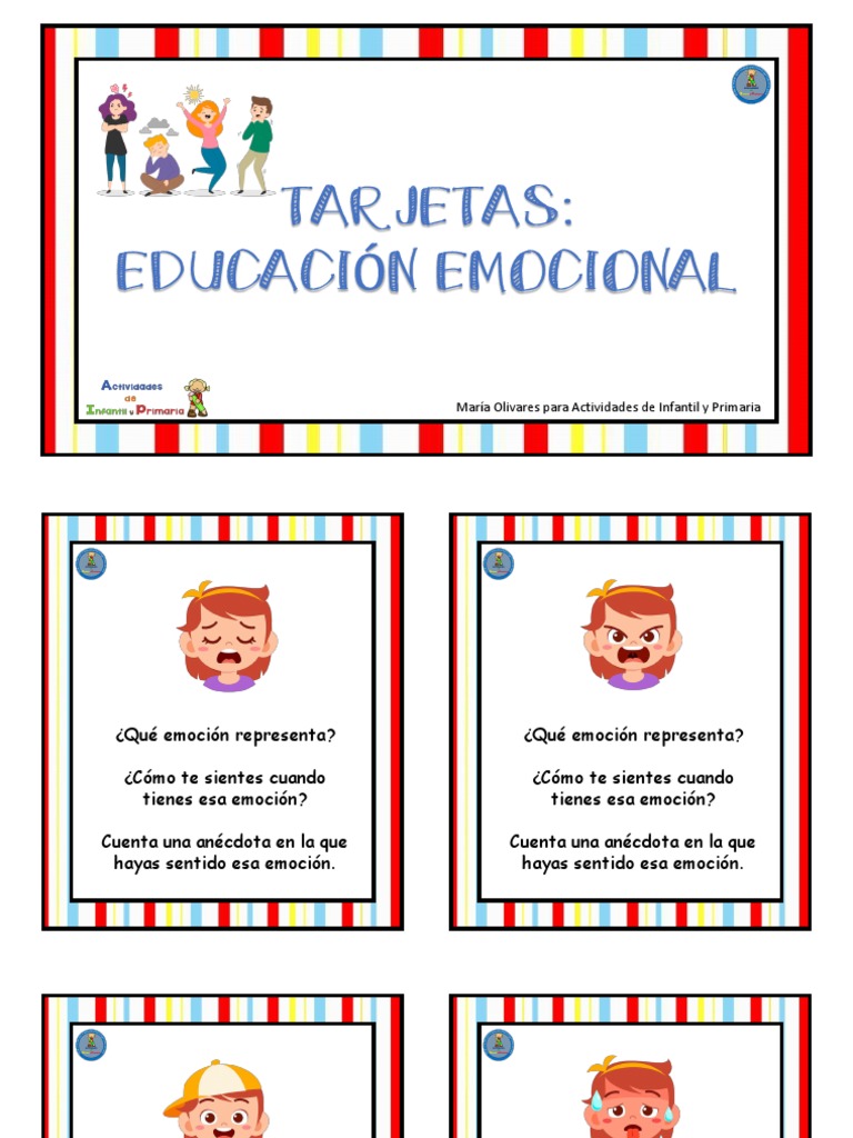 Tarjetas Educacion Emocional | PDF