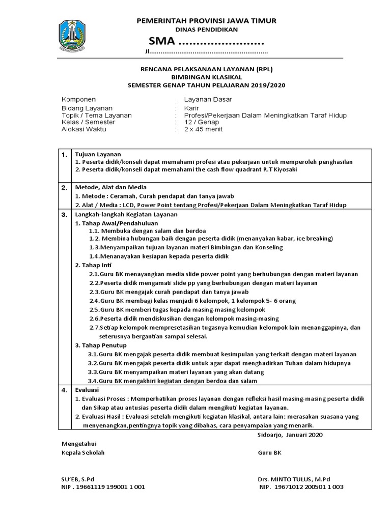 RPL PROFESI - PEKERJAAN DALAM MENINGKATKAN TARAF HIDUP (Genap) | PDF