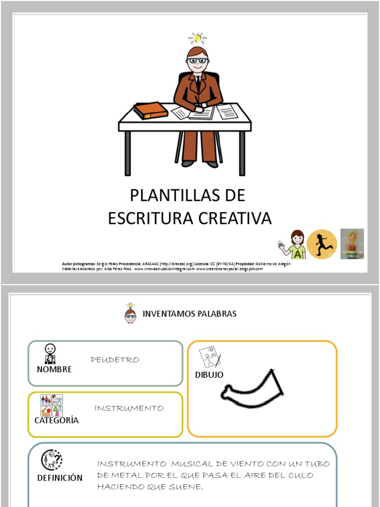 Plantillas de Escritura Creativa Infantil | PDF | Cocina occidental ...