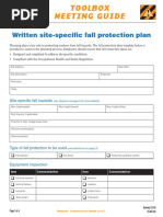 Fall Protection Plan Template | PDF | Safety