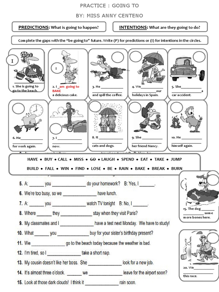 Practice Verbs-Going To | PDF