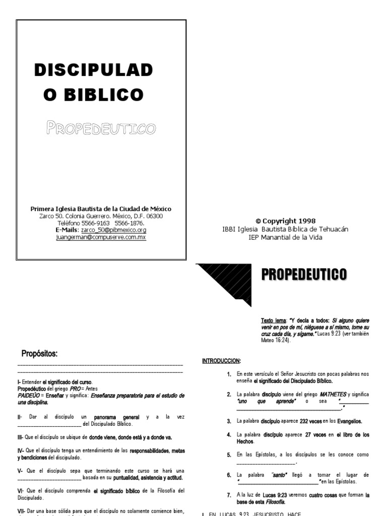 Discipulado Biblico N1 | PDF | Evangelio de Mateo | Jesús