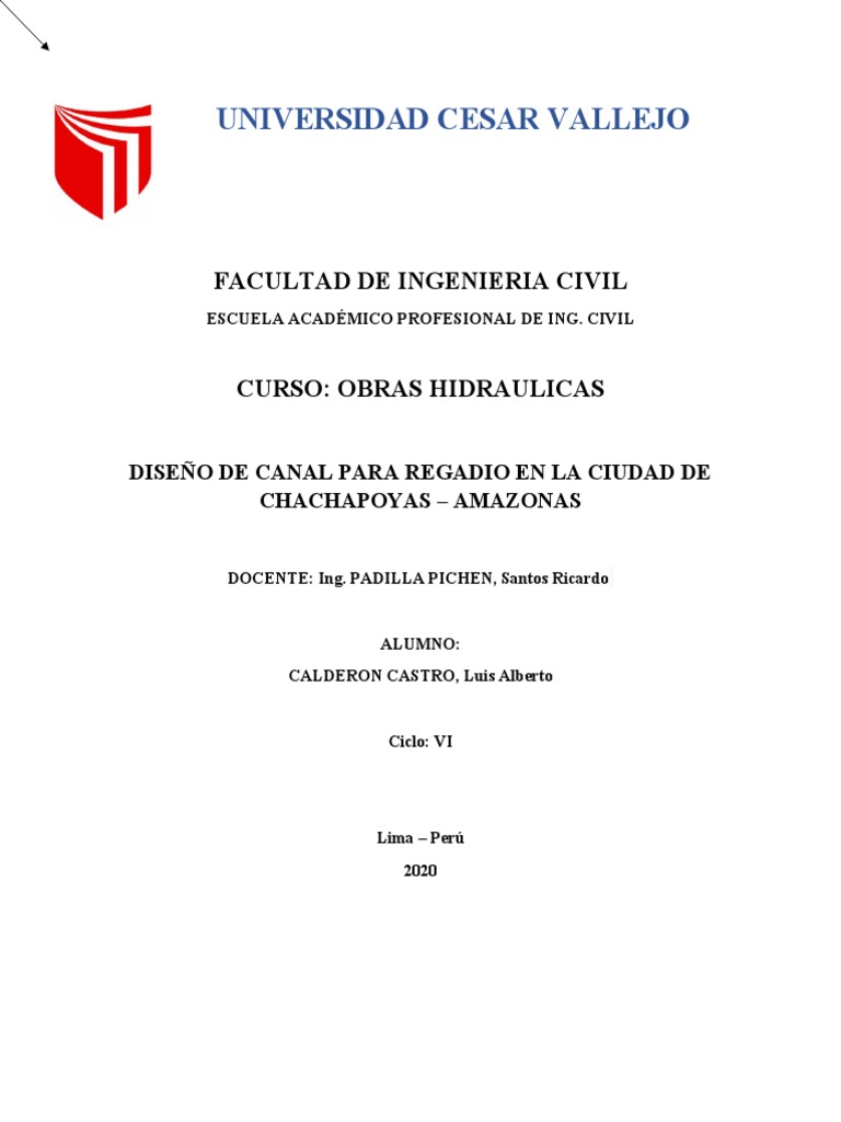 Diseño de Canal Rectangular | PDF | Riego | Agricultura