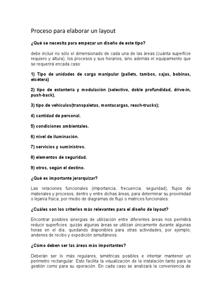 Proceso para Elaborar Un Layout | PDF | Máquina elevadora | Diseño