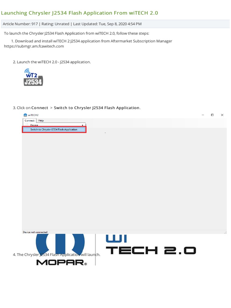 Launching Chrysler J2534 | PDF