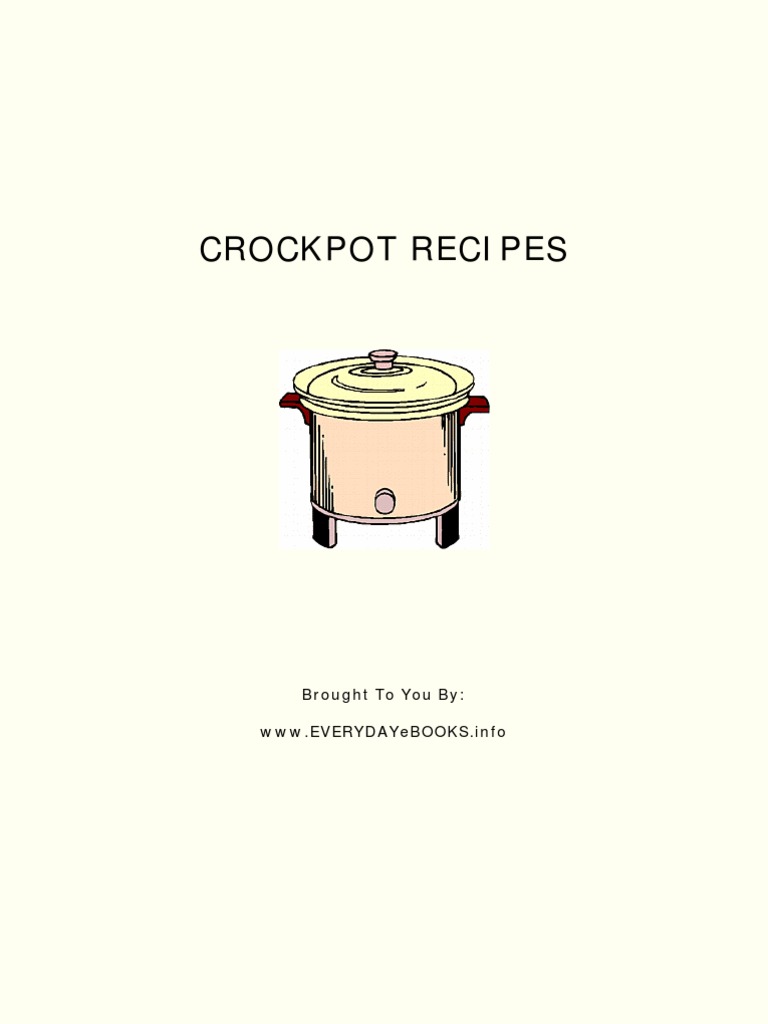 Crockpot Recipes | PDF | Slow Cooker | Barbecue