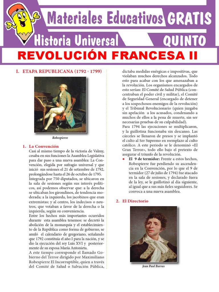 La Revolución Francesa | PDF | Reino del terror | revolución Francesa