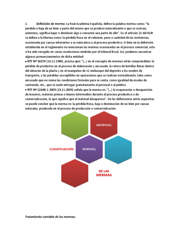 Definición de Merma y Desmedro | PDF | Empresas | Business