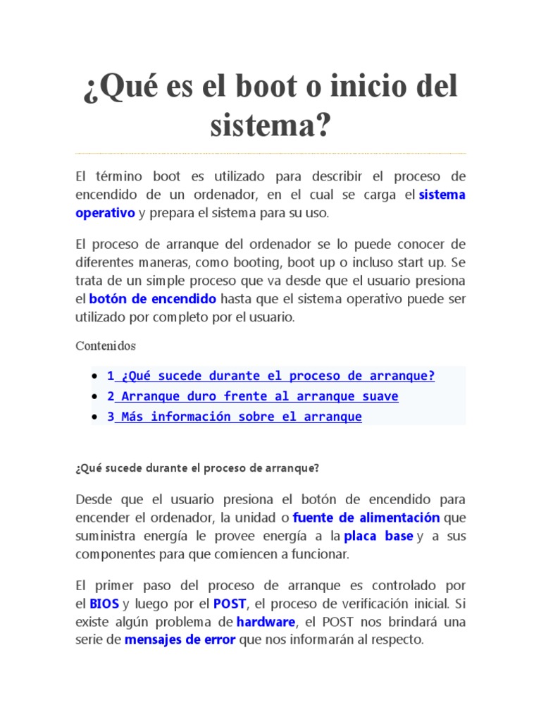 El proceso de arranque del sistema: una explicación detallada sobre las ...