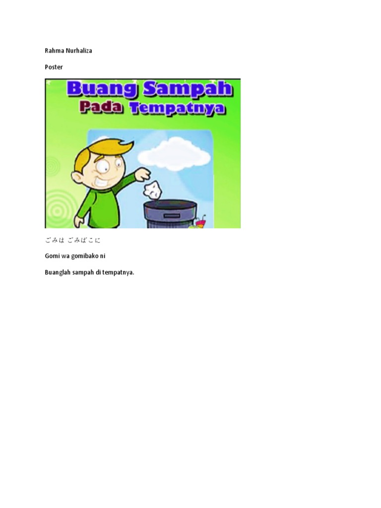 Bagi Poster Bahasa Jepang | PDF