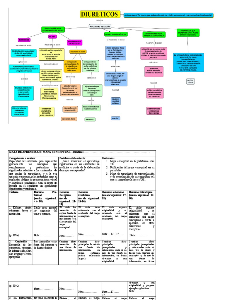 Diureticos Mapa Conceptual | PDF | Mapa | Cognición