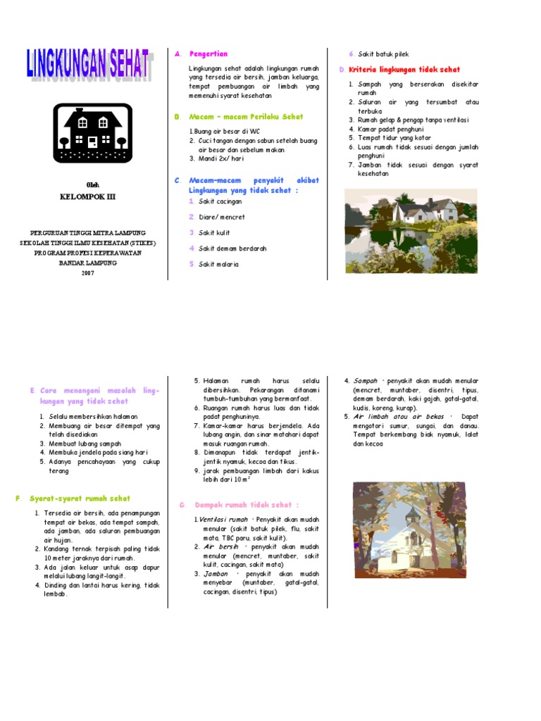 Leaflet Lingkungan Sehat | PDF